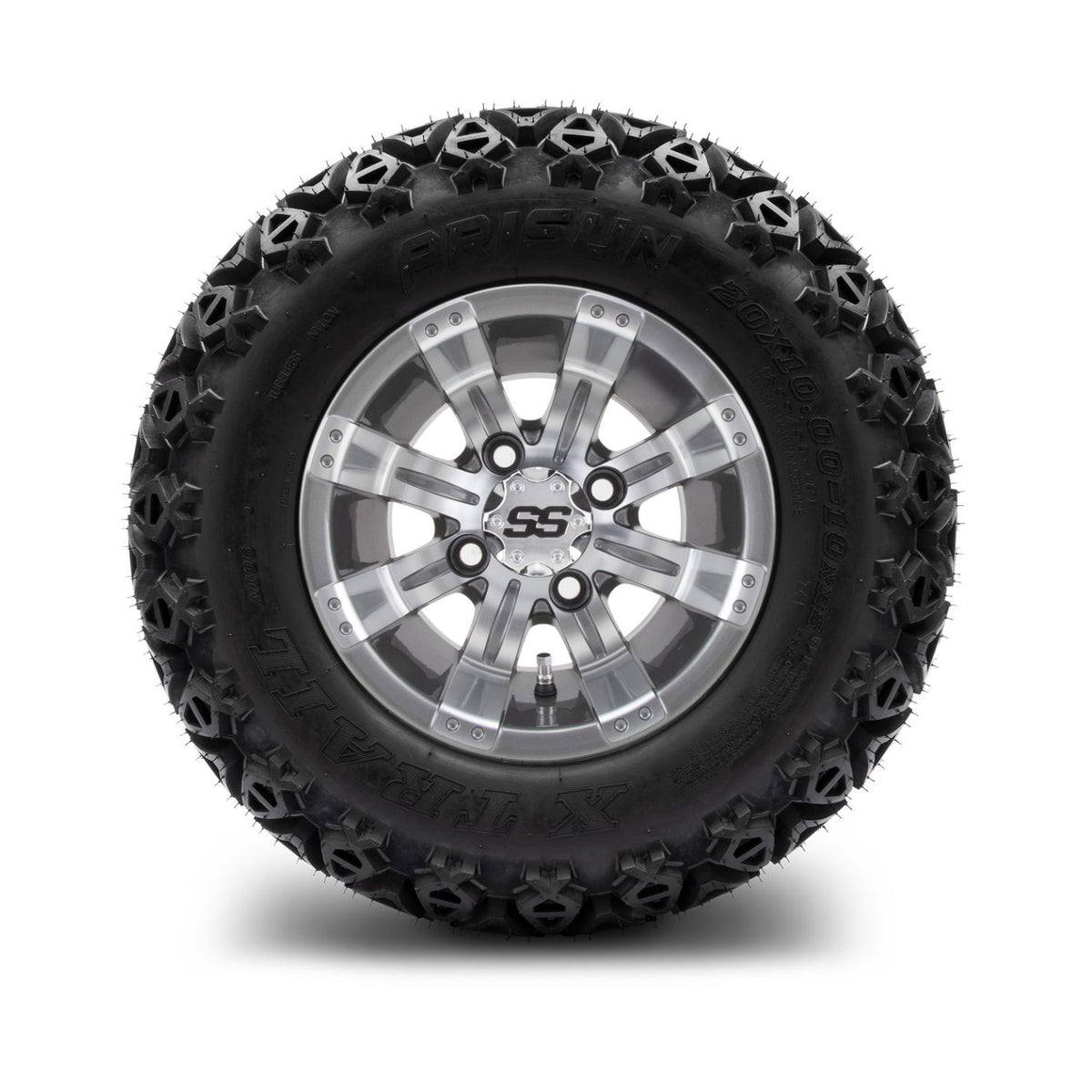 MODZ® 10" Tempest Gunmetal Wheels & Off-Road Tires Combo (Arisun X ...